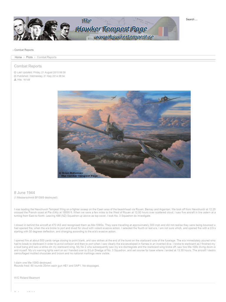 Combat Reports | PDF | Aviation | Aircraft