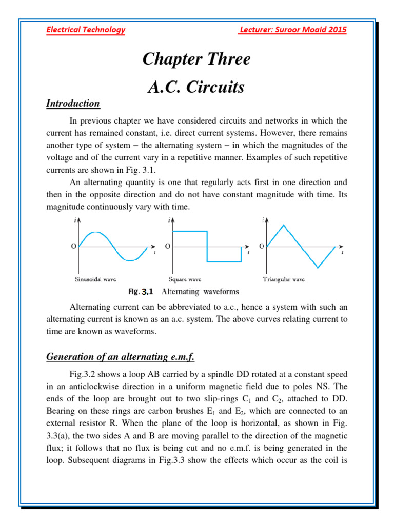 Ch3 Lec Pdf Inductance Root Mean Square 2860