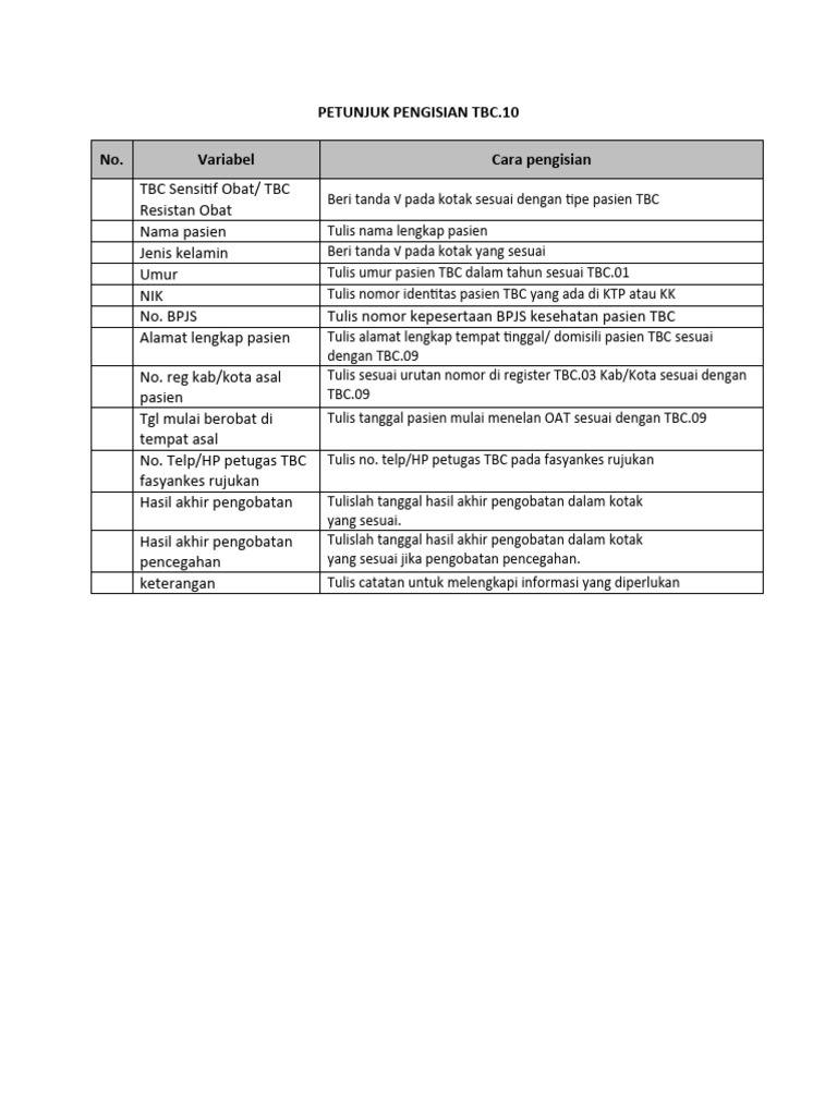 TBC.10 - Petunjuk | PDF | Sains & Matematika