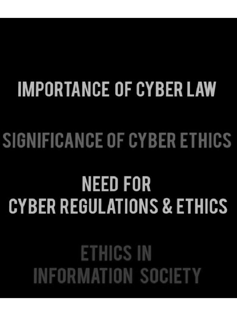 Cyber Law and Ethics Unit4 Full 7th Sem Btech CSE | PDF