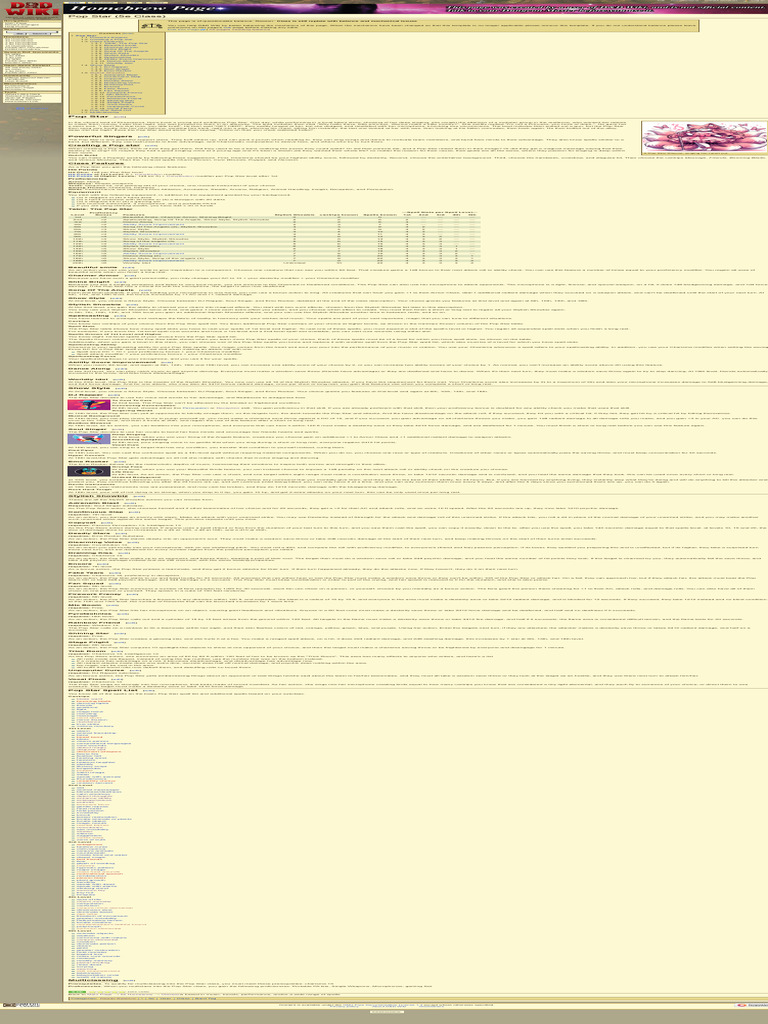 Pop Star (5e Class) - D&D Wiki | PDF