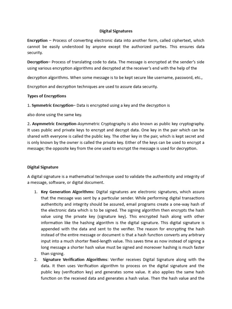 Digital Signature Pdf Key Cryptography Public Key Cryptography