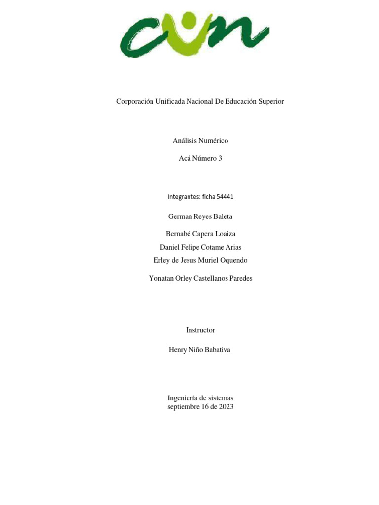 ACA 2 ANALISIS NUMERICO | PDF | Integral | Análisis numérico