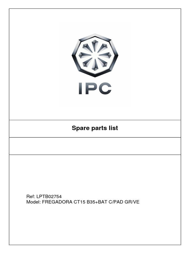CT15 B35+BAT Spare Parts List | PDF | Technology & Engineering