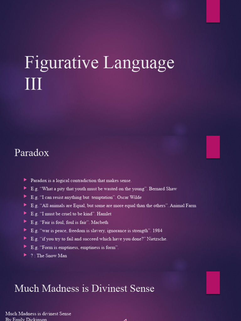 Figurative Language III Including Allusion | PDF | Irony