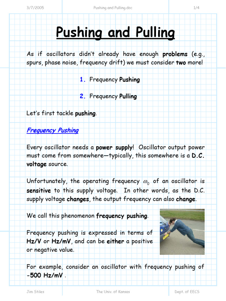 Pushing and Pulling | PDF | Electronic Oscillator | Power Supply