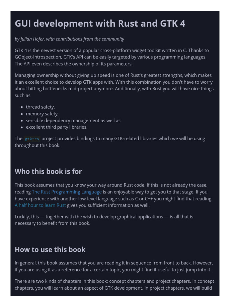 GUI Development With Rust and GTK 4 | PDF | Inheritance (Object Oriented Programming) | Button ...