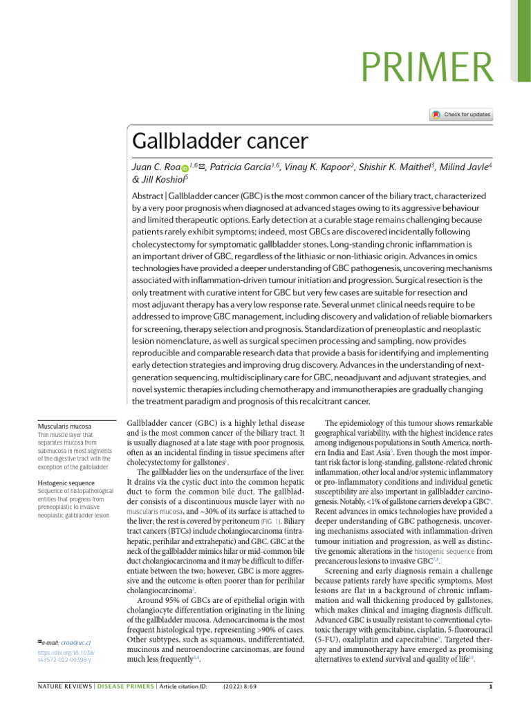 Gallbladder Cancer | PDF | Gallbladder | Liver