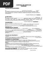 Certificat de Vente de Terrain | PDF | Droit