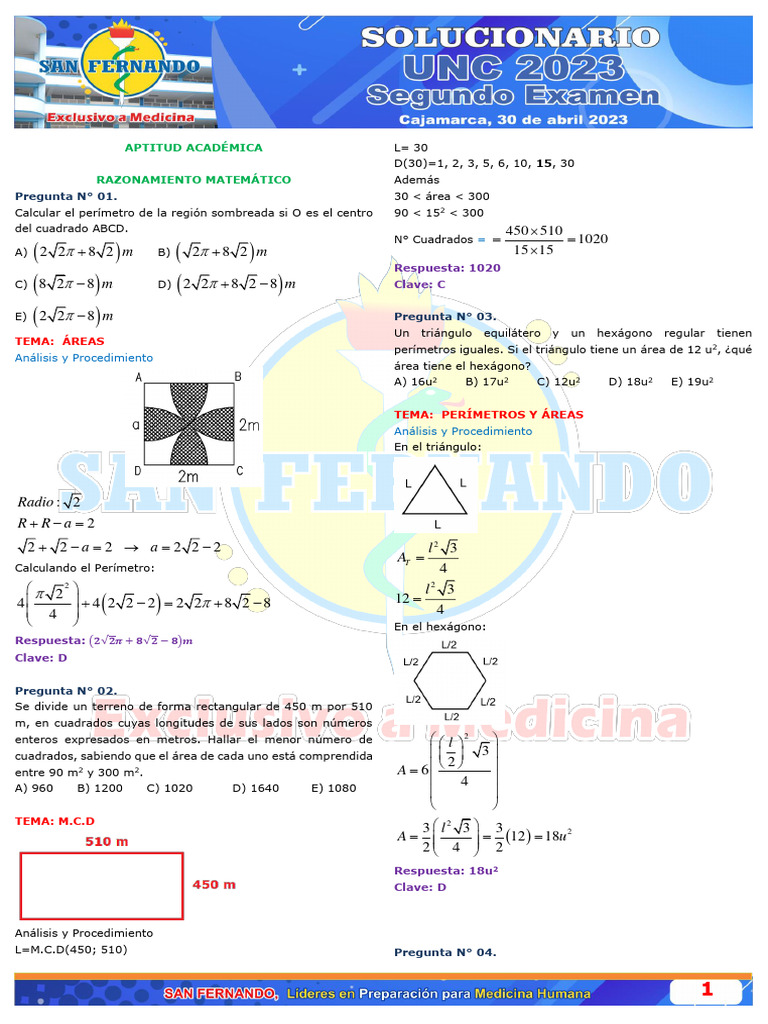 Aptitud Academica Modulo C | PDF