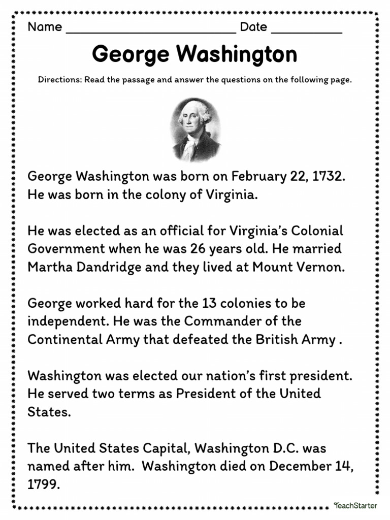 George Washington: Key Facts and Quiz | PDF | Politics