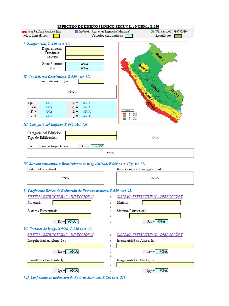 Espectro de Diseño E.030 | PDF