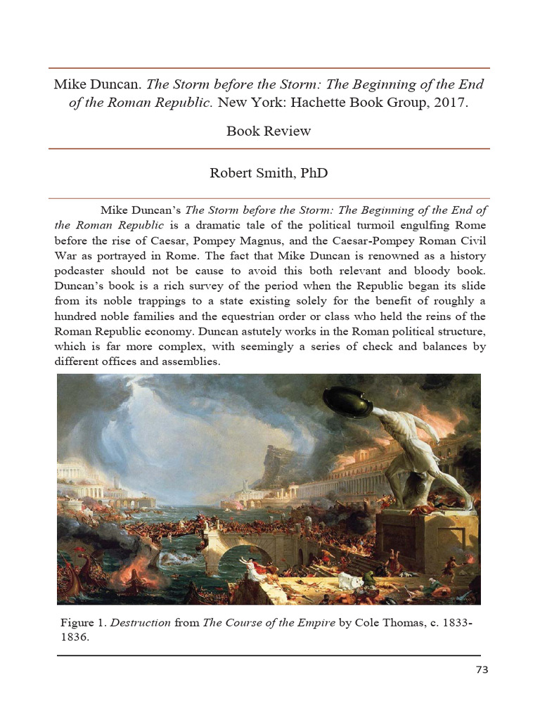 Mike Duncan The Storm Before The Storm The Beginning of The End of The ...