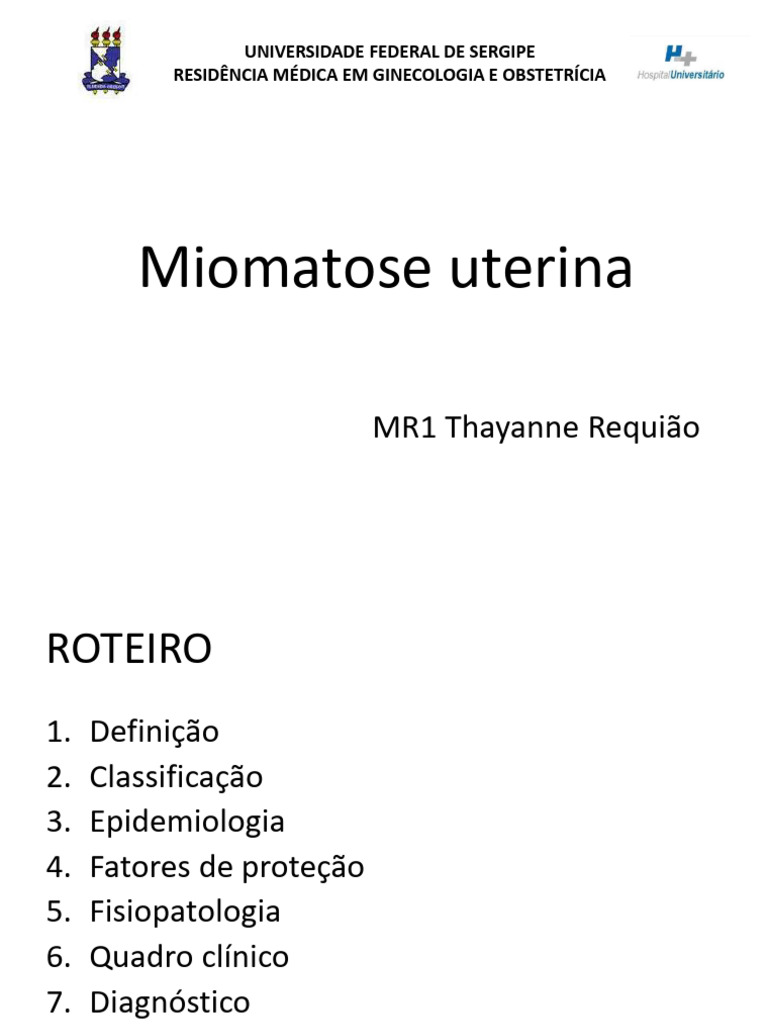 Miomatose Uterina | PDF | Especialidades médicas | Medicina Clínica