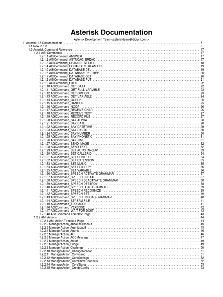Asterisk Admin Guide 1.8 | PDF | Software | Computer Architecture