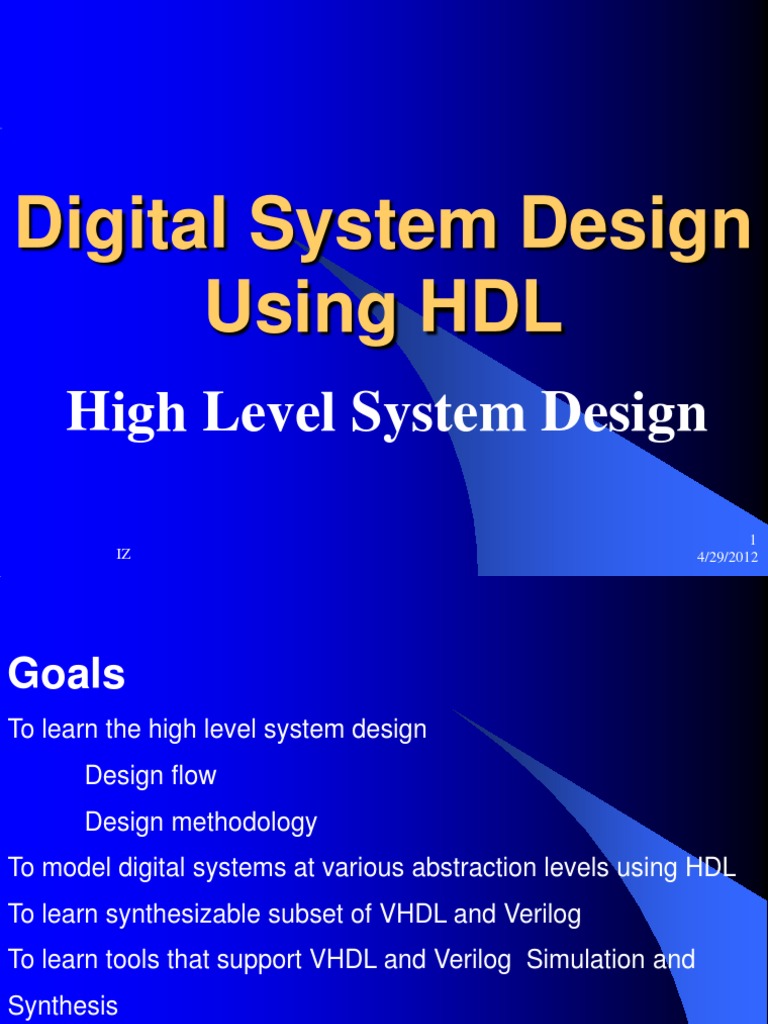 Digital System Design Using HDL | PDF | Hardware Description Language | Vhdl