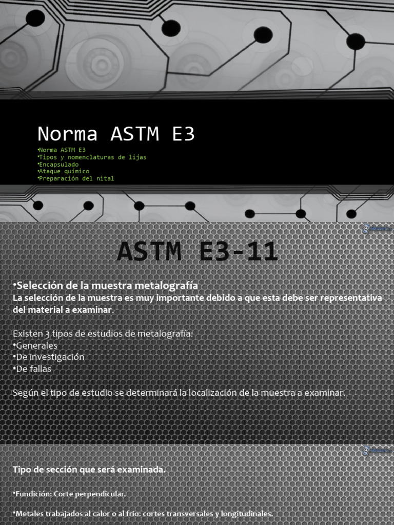 Norma Astm E3 | PDF | Polímeros | Abrasivo