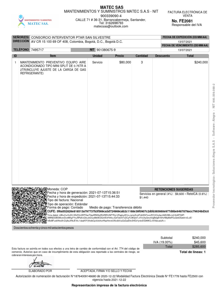 Mantenimiento Aire Acondicionado Mini Split | PDF | Bancario | Tecnología bancaria