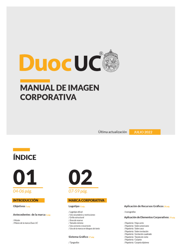 MKT Manual de Imagen Corporativa Duoc Uc | PDF | Color | Logos
