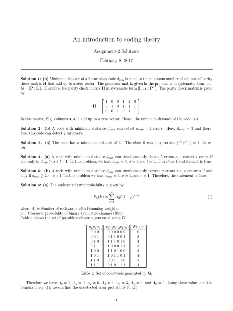 Assgn2 Soln PDF | PDF | Discrete Mathematics | Encodings