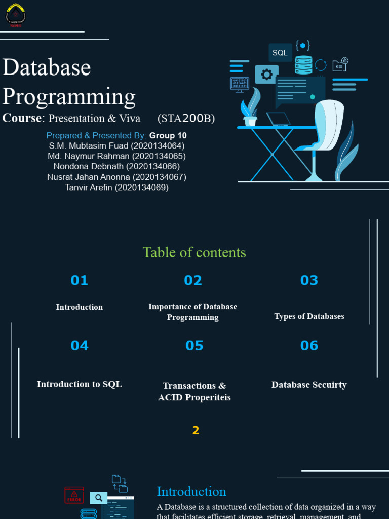 Database Programming | Download Free PDF | Databases | Sql