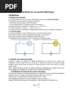 Cours d'Électricité : Concepts Fondamentaux | PDF | Courant électrique ...