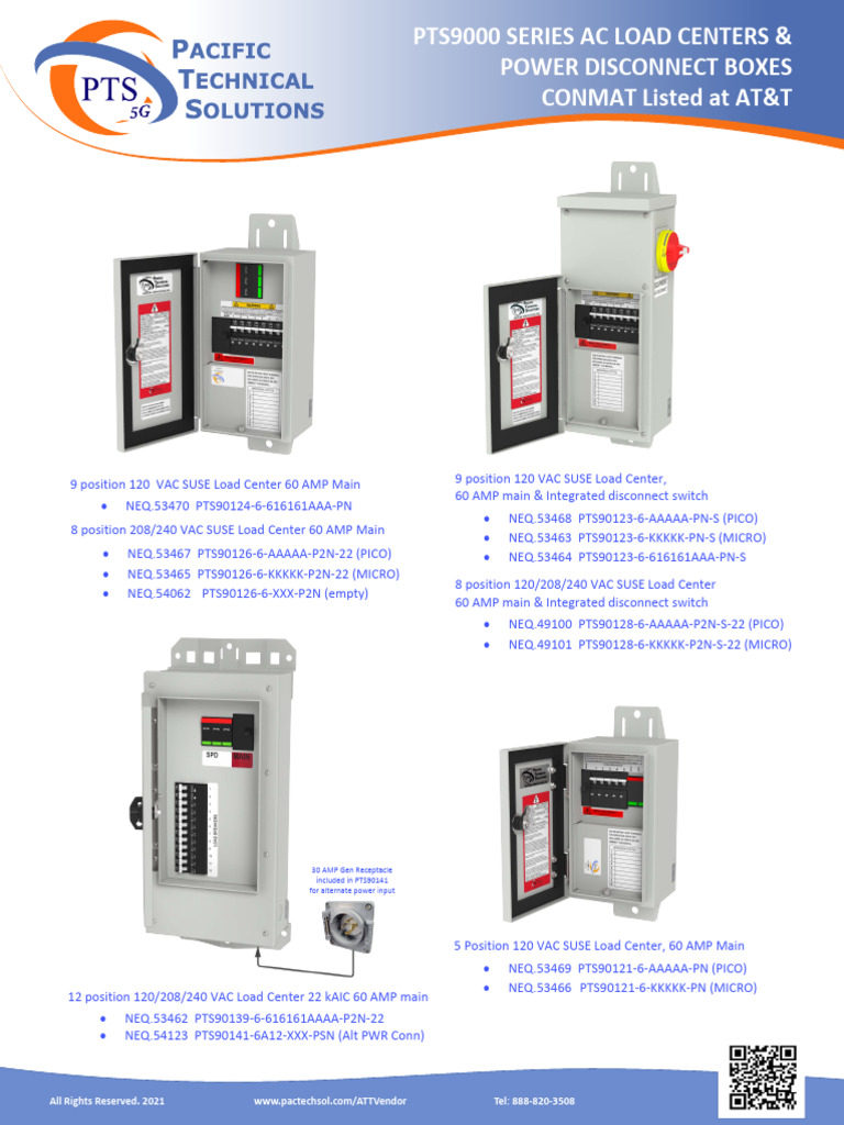 PTS AT&T Approved CRAN AC Power Panels Q4Y21 | Download Free PDF ...