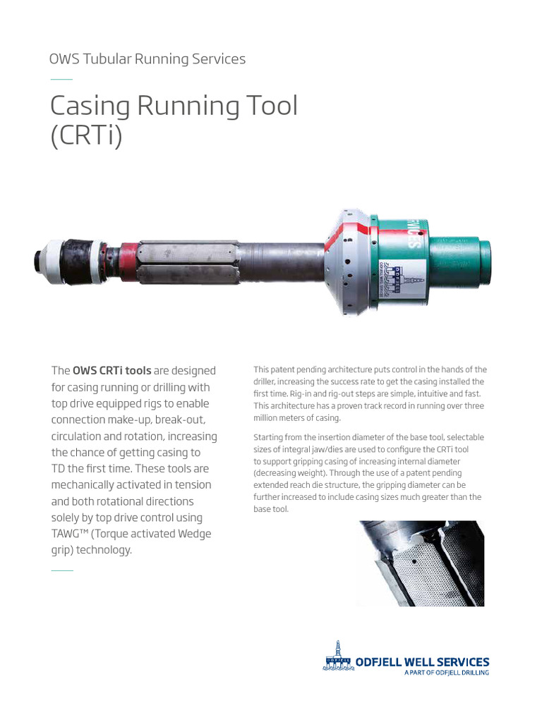 Casing Running Tool Crti | Download Free PDF | Manufactured Goods ...
