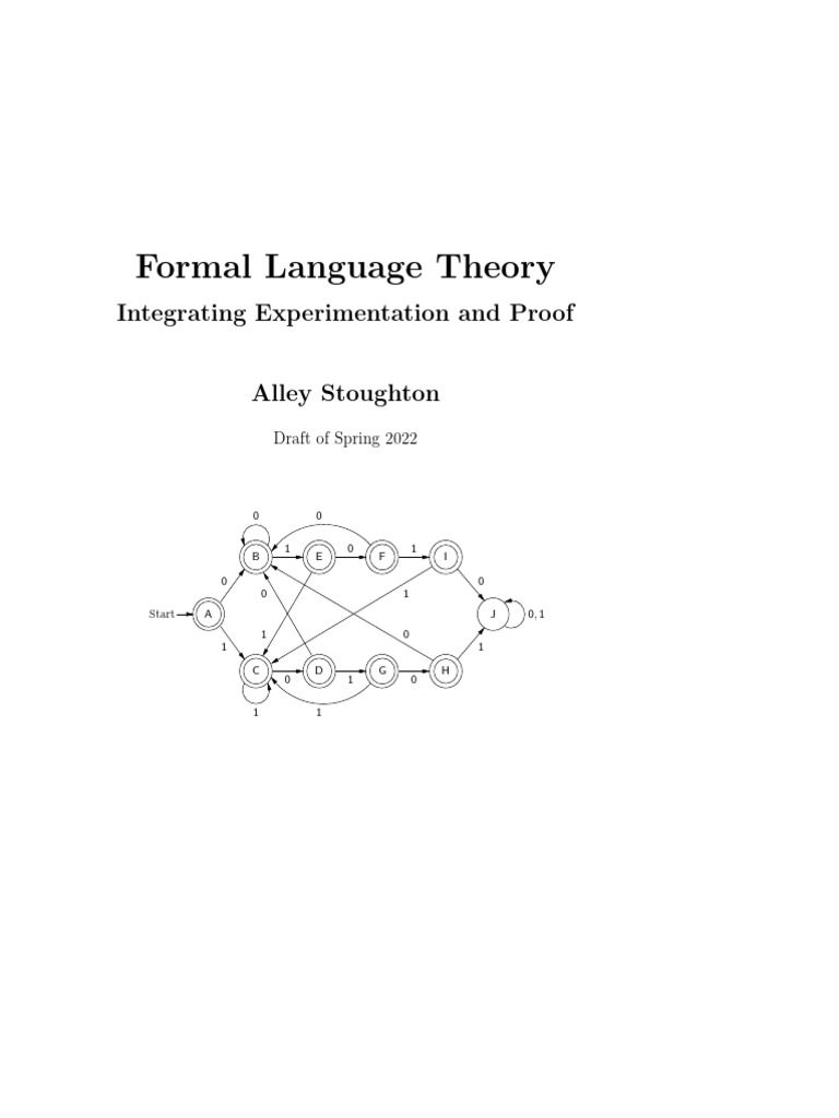 2022.alley Stoughton - Formal Languages - Book | PDF | Regular Expression | Computer Science