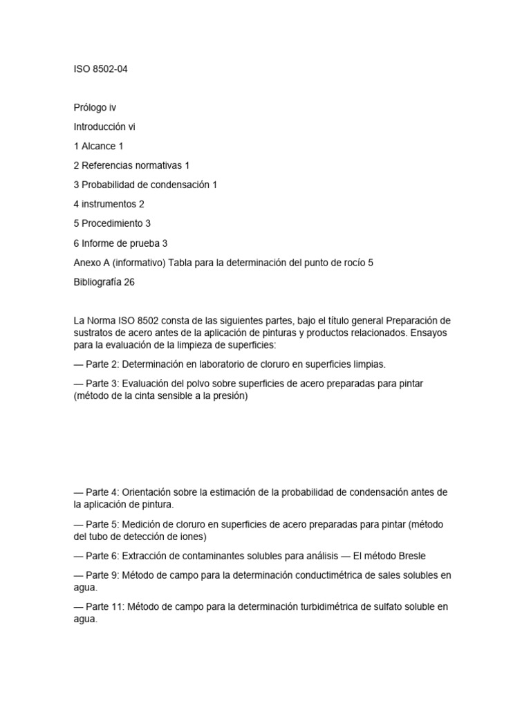 Iso 8502 | PDF | Humedad | Temperatura