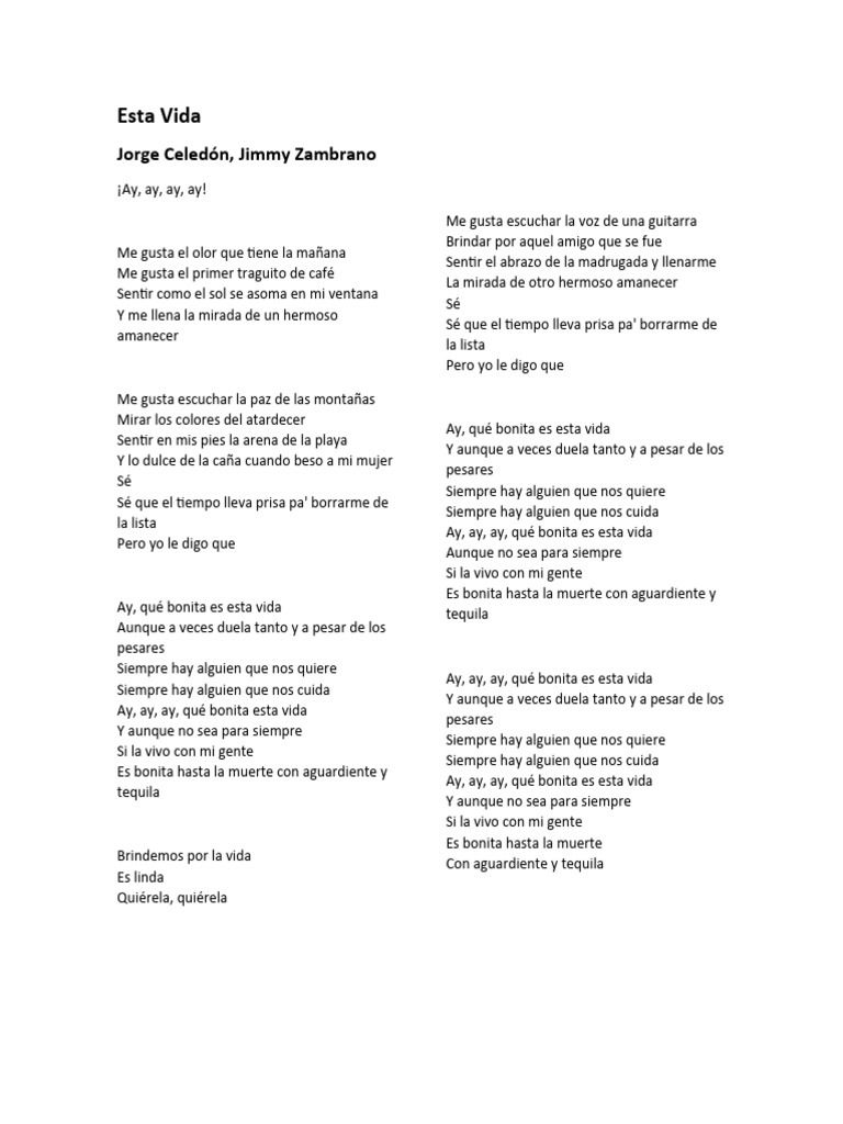 Esta Vida | PDF | Poesía