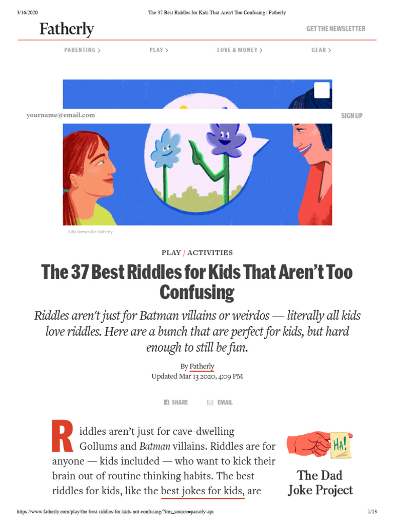 The 37 Best Riddles For Kids That Aren't Too Confusing - Fatherly | PDF