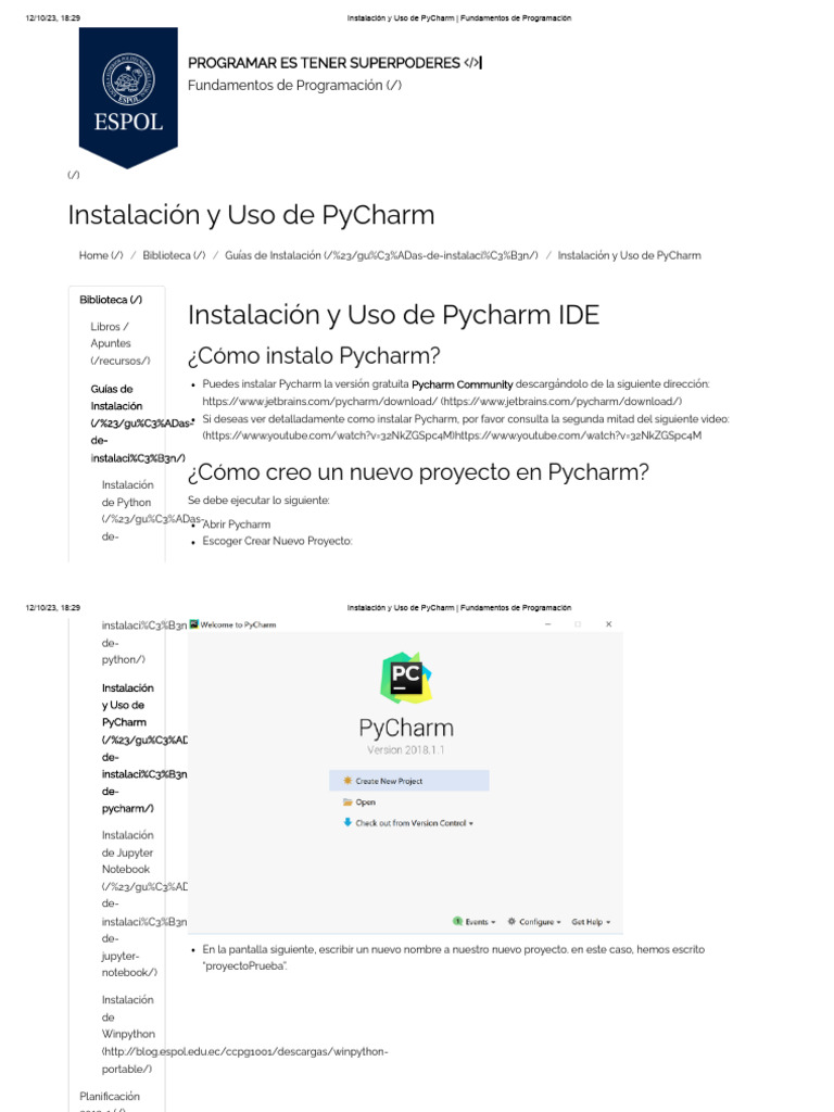 Guía de PyCharm para Principiantes | PDF | Programación de computadoras ...