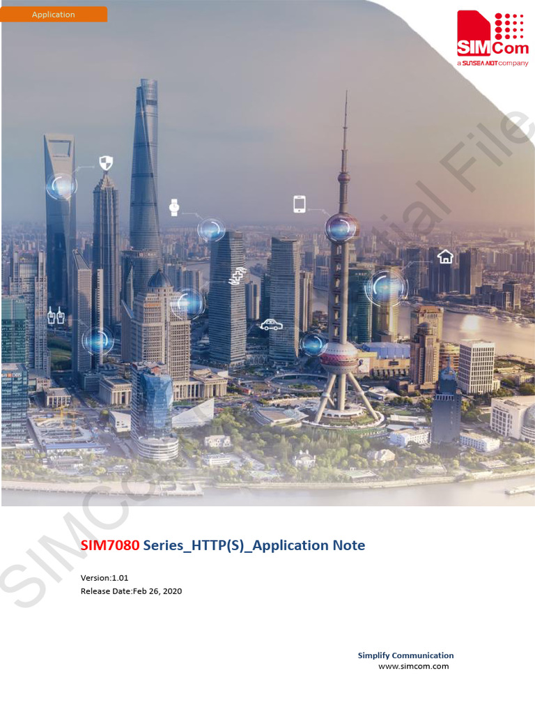 SIM7080 Series HTTP (S) Application Note V1.01 | Download Free PDF | Networking | Internet & Web