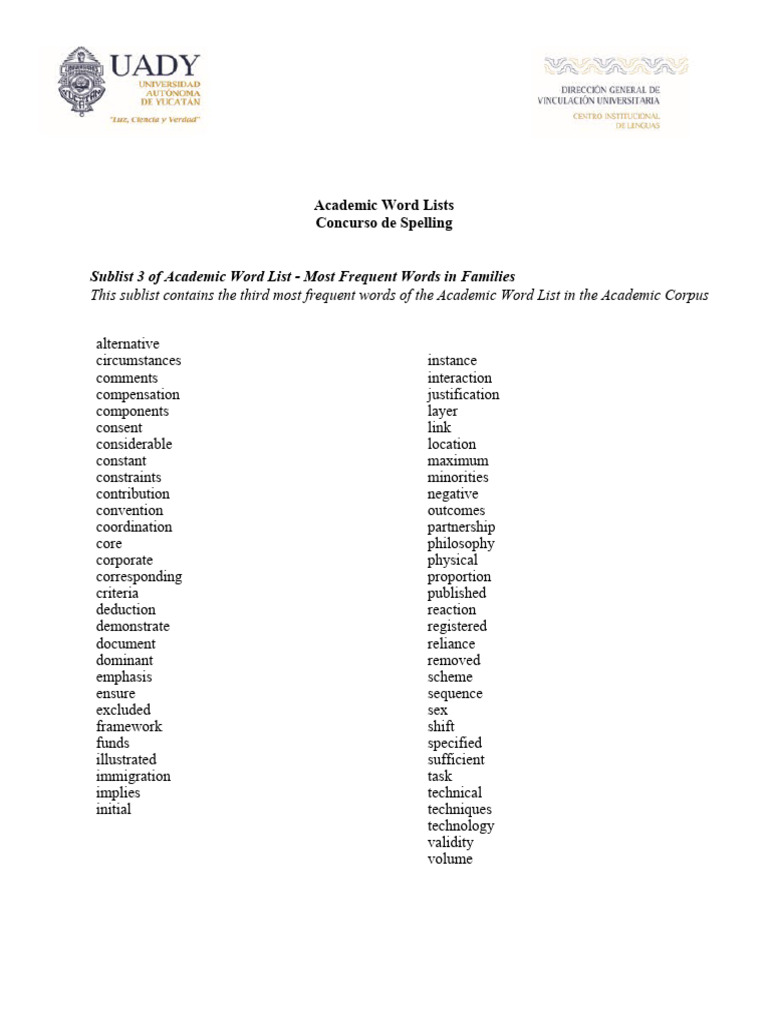 Sublist 3 of Academic Word List | PDF