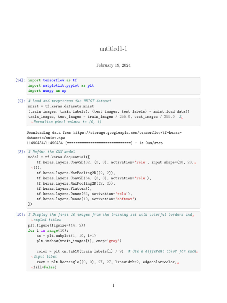CNN Train Mnist | PDF | Cognitive Science | Computer Vision