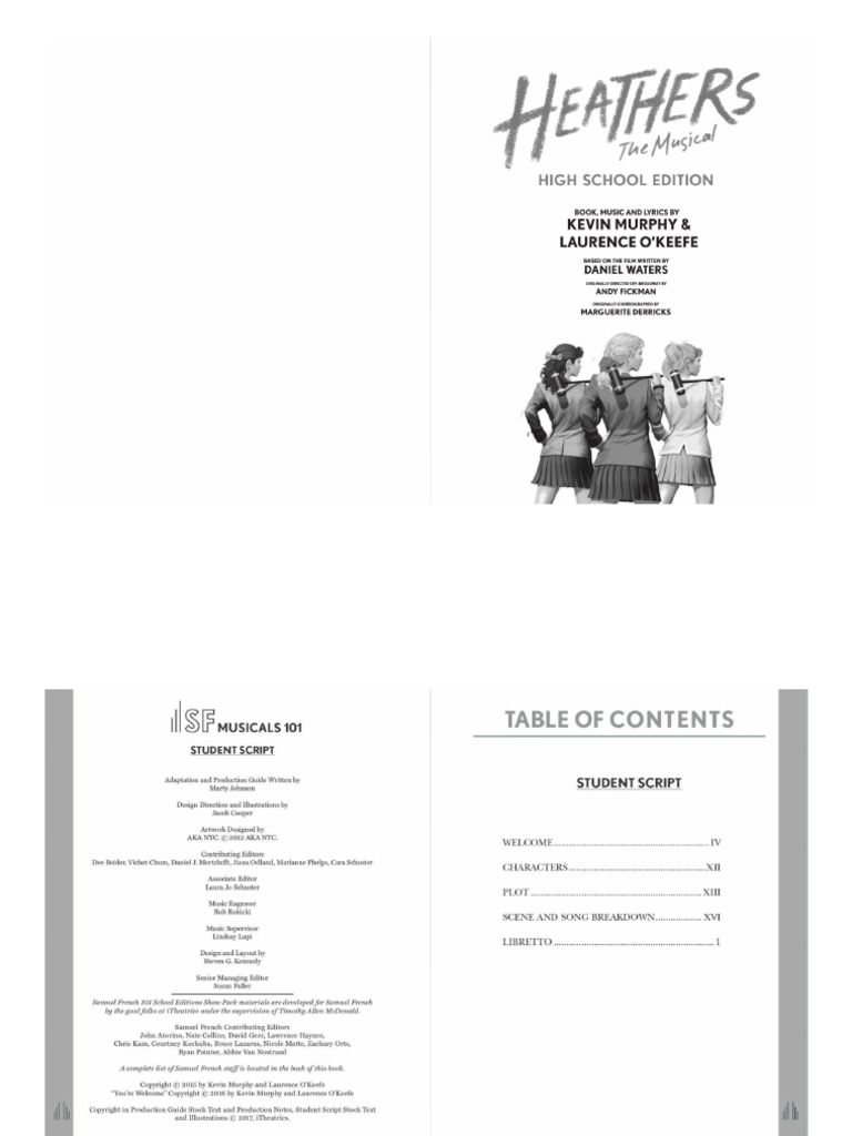 Heathers Musical Script | PDF