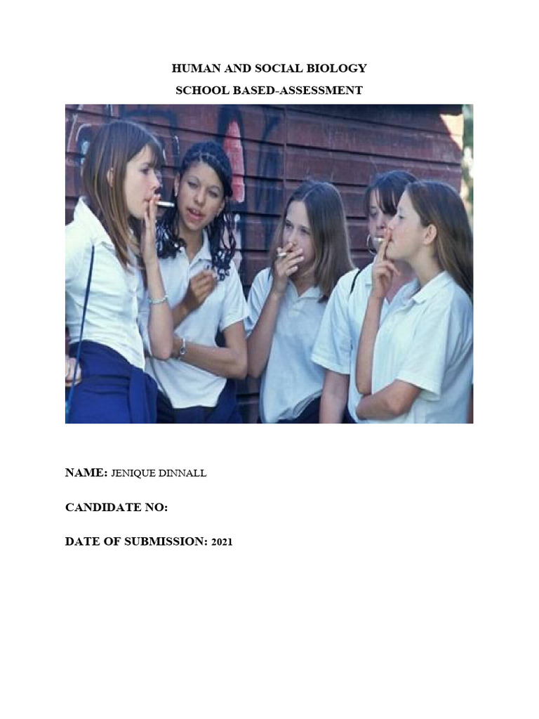 HSB SBA on Smoking Among Students | PDF | Tobacco Smoking | Addiction