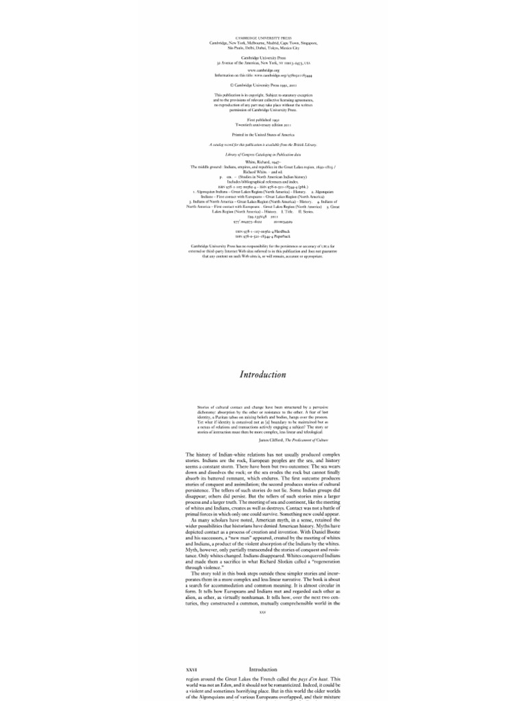 4 Richard White - The Middle Ground | PDF | Iroquois | New France