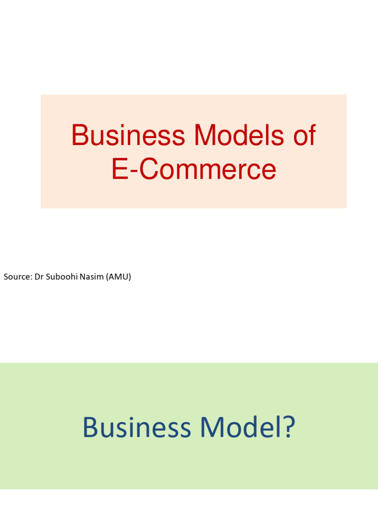 Unit 2 E-Com or E-Bus Model | PDF | E Commerce | Service Industries