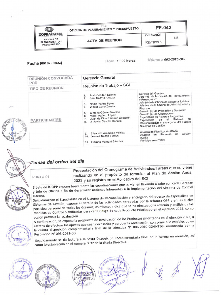 Acta 002-2023-SCI | PDF