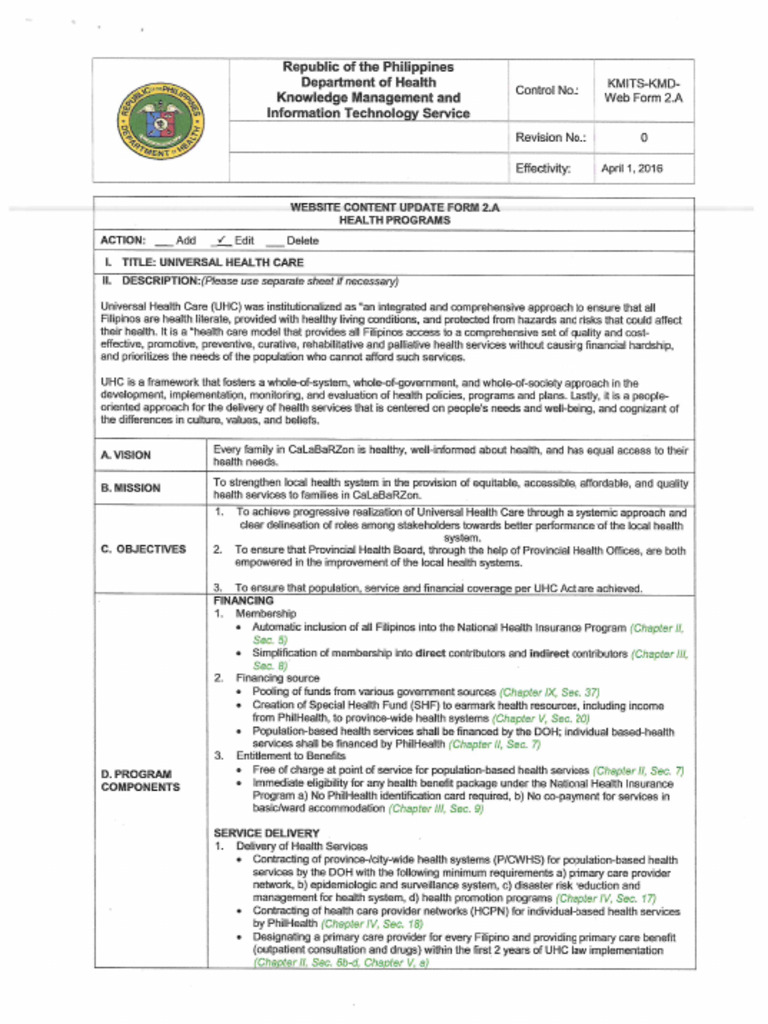UHC | PDF