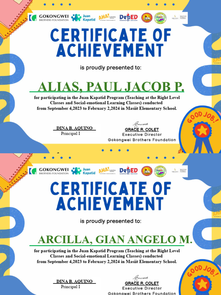 Juan Kapatid Program at Masiit School | PDF