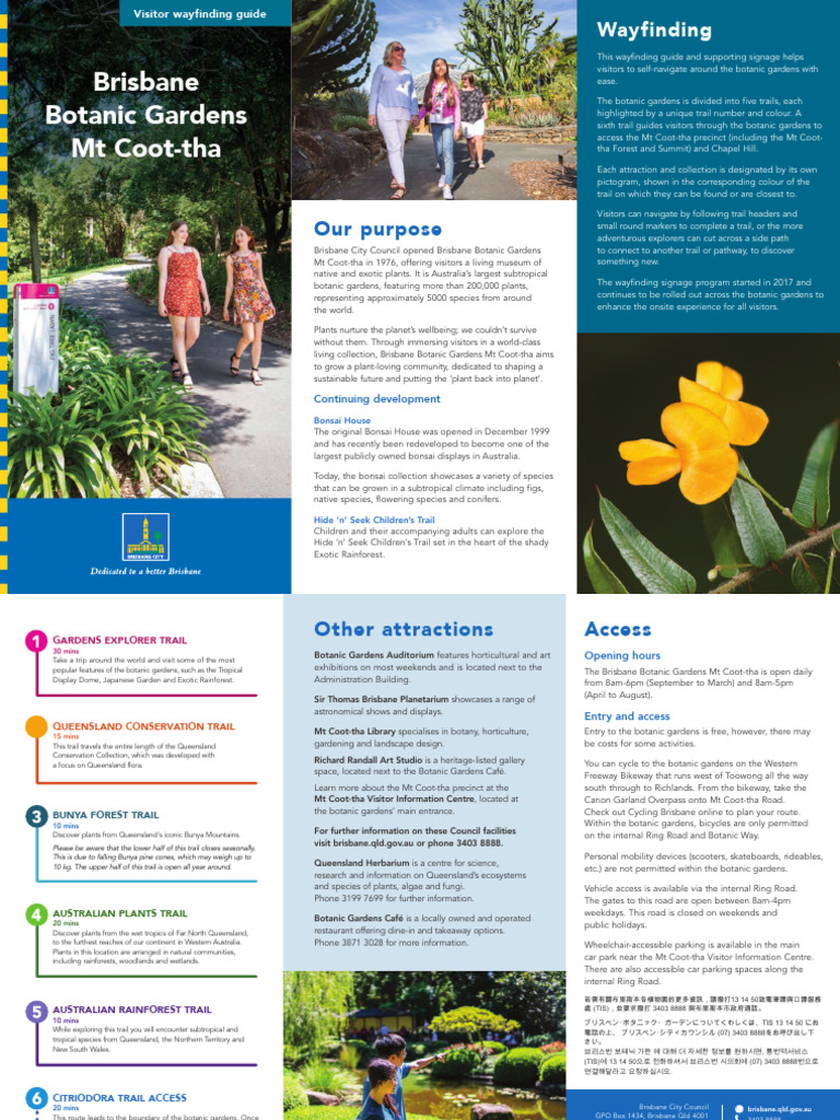 20230705 Mt Coot Tha Botanic Gardens Wayfinding Visitor Brochure (1 ...
