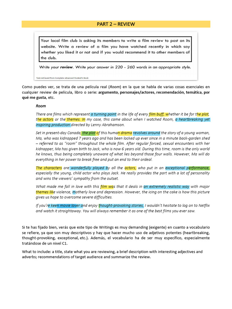 C1 - How To Write A REVIEW Part 1 | PDF | Nelson Mandela | Apartheid
