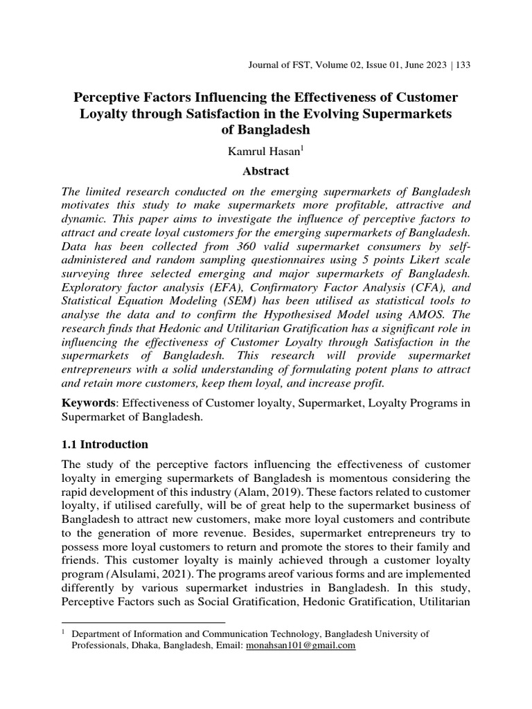 Template For Journal of FST | PDF | Customer Satisfaction | Retail