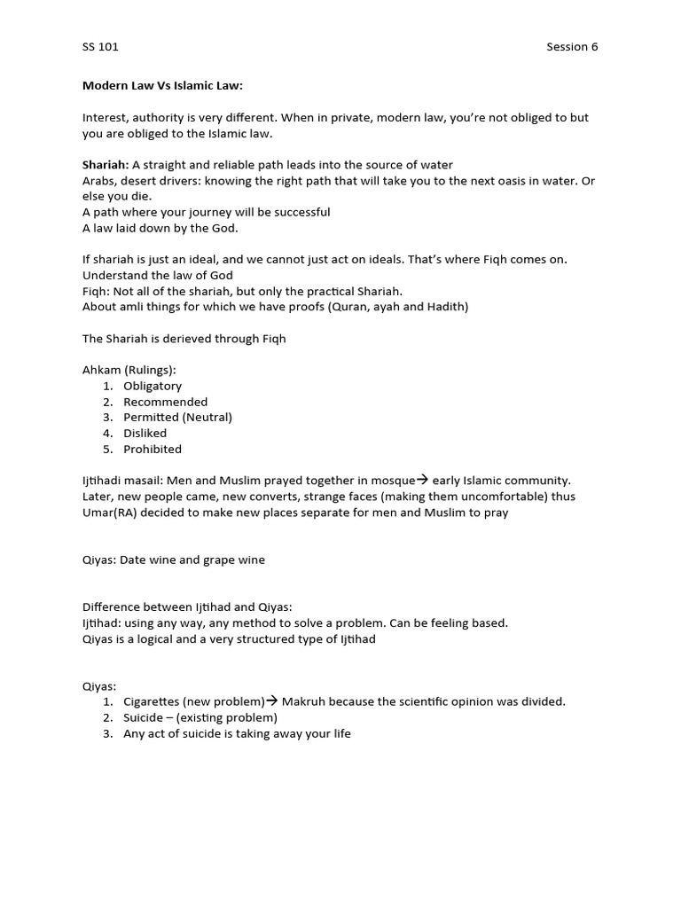 SS 101 Session 6 | PDF