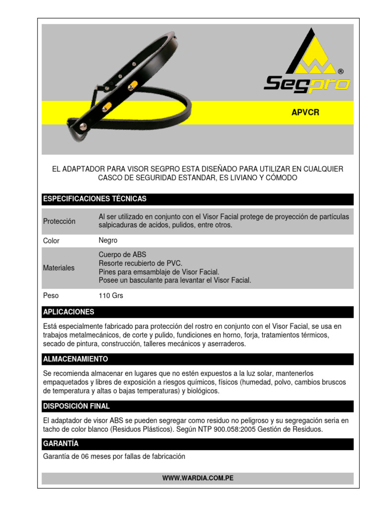 Ficha Tecnica - Adaptador de Visor | PDF