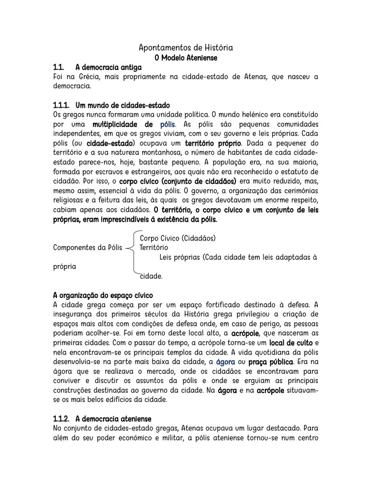 Apontamentos de História | PDF | Grécia Antiga