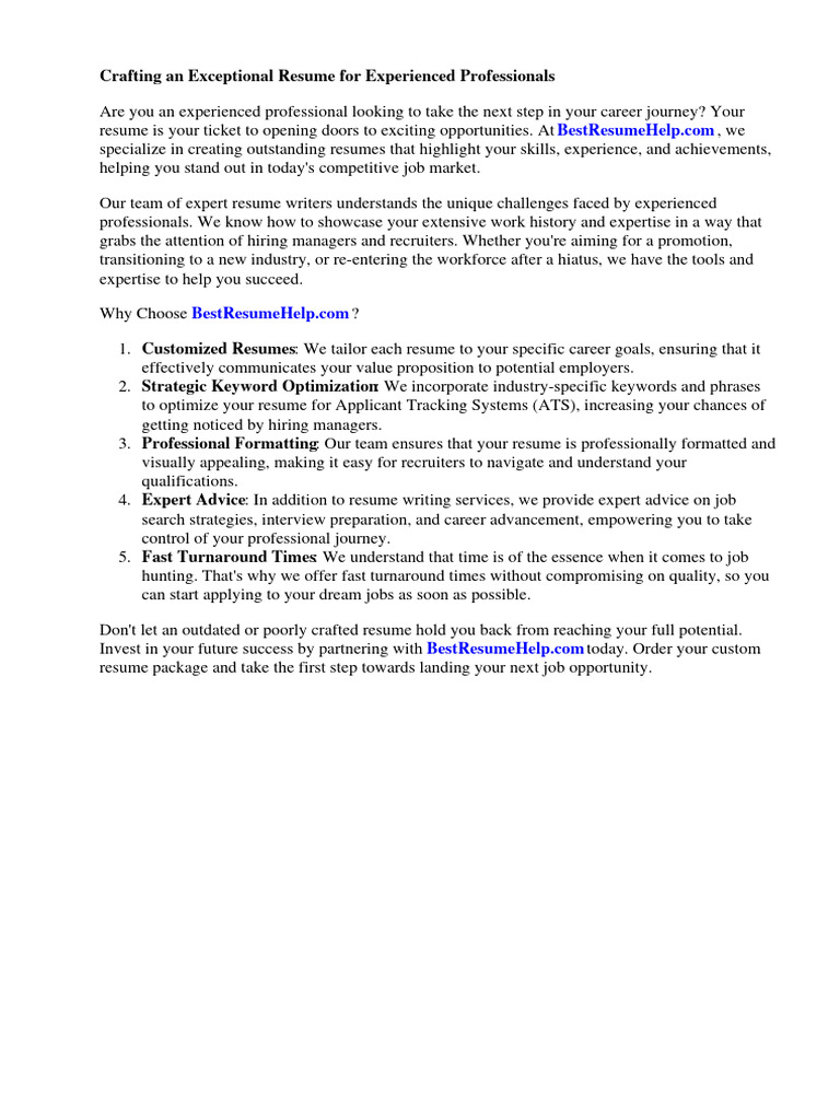 Exceptional Resumes for Professionals | PDF | Résumé | Teachers